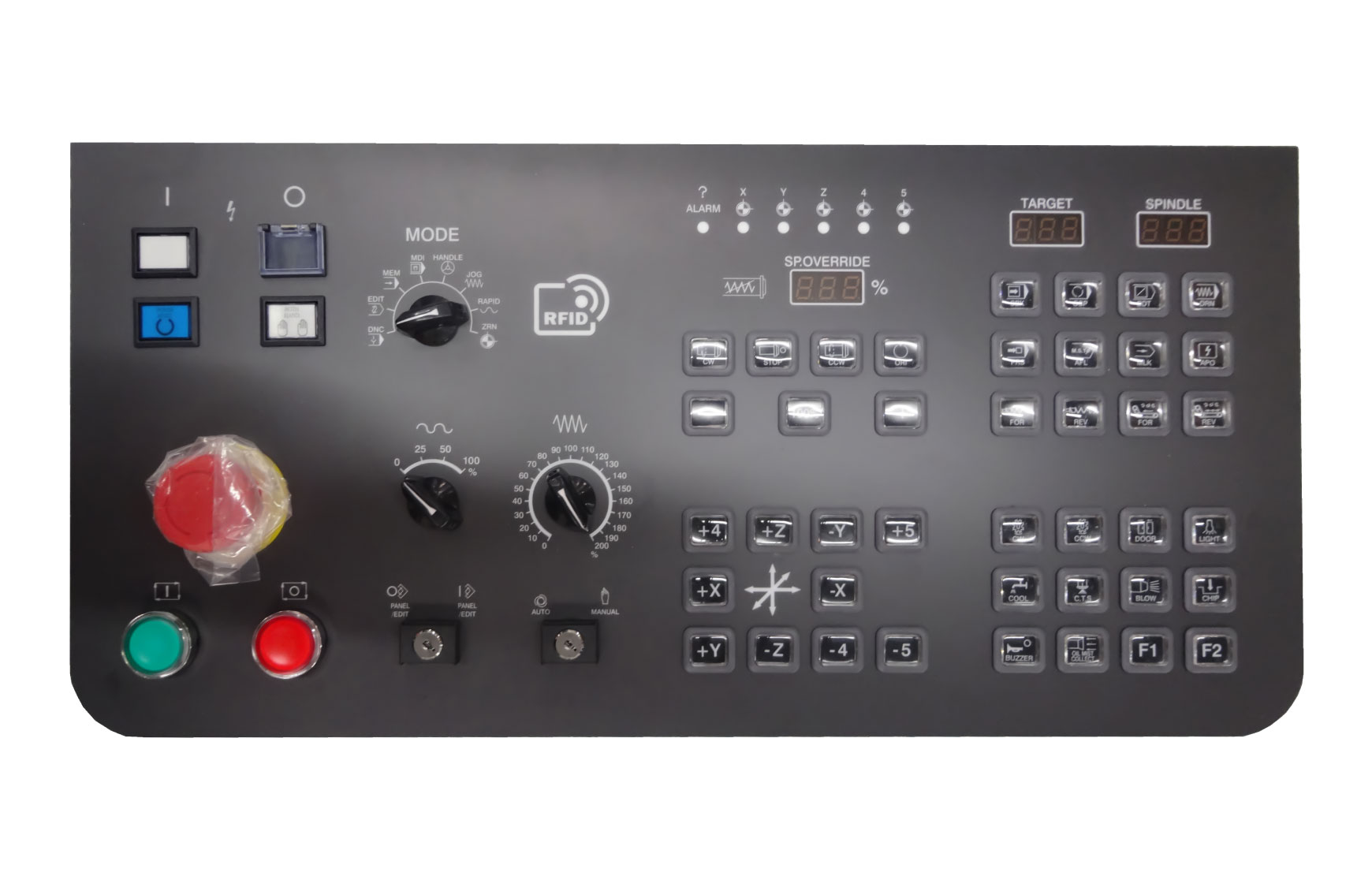 Transparent Button CNC İşleme Merkezi Operatör Paneli